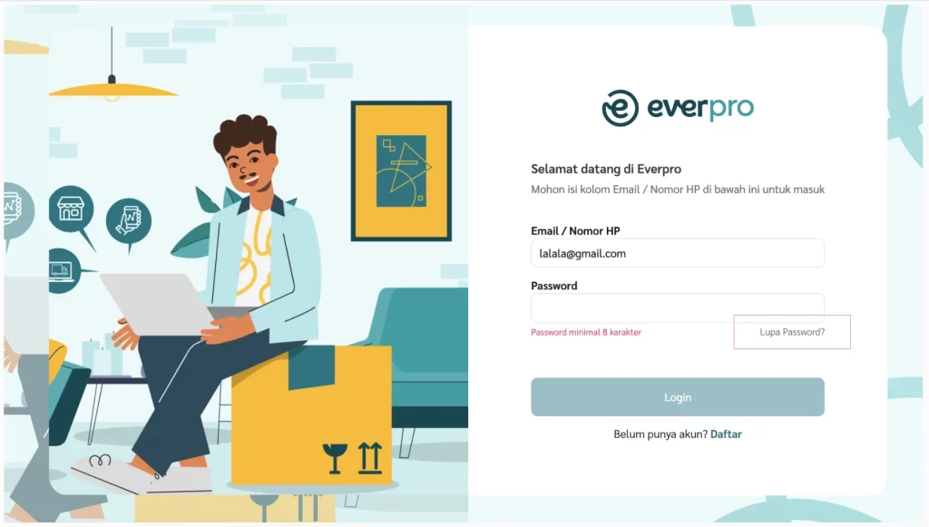 Cara Ganti / Lupa Password - Pusat Bantuan Everpro