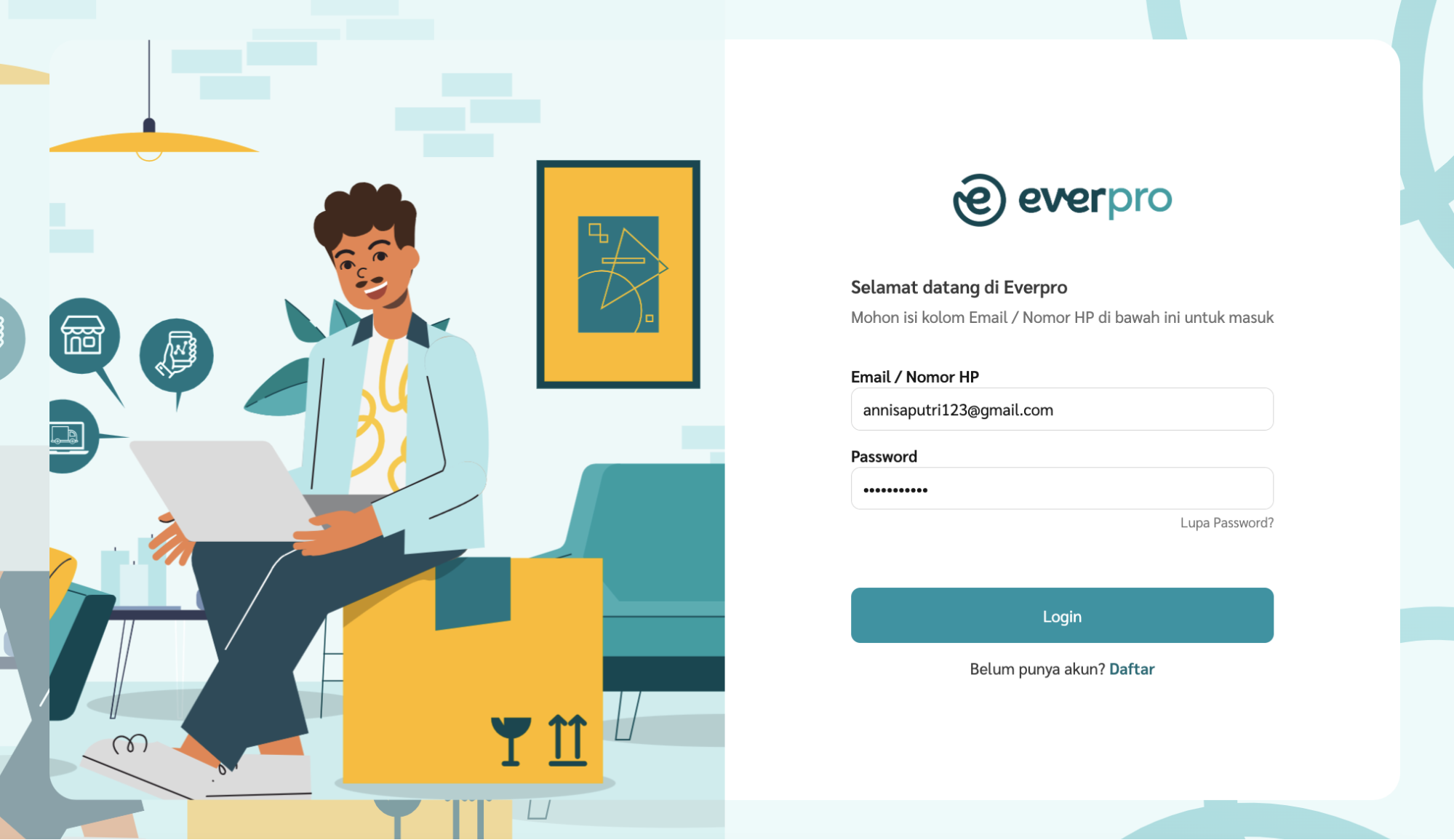 Cara Login Akun Everpro - Pusat Bantuan Everpro