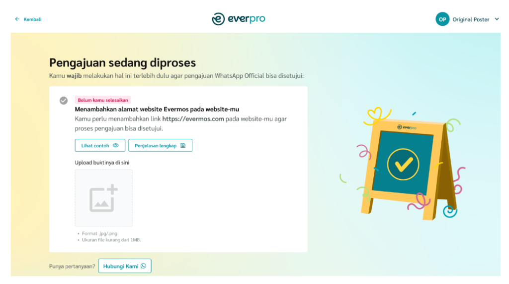 Cara Mendaftar ke Everpro Chat & Mendaftarkan Whatsapp Official - Pusat Bantuan Everpro