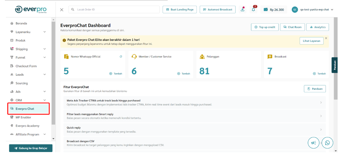 Melakukan Top-Up Credit - Pusat Bantuan Everpro