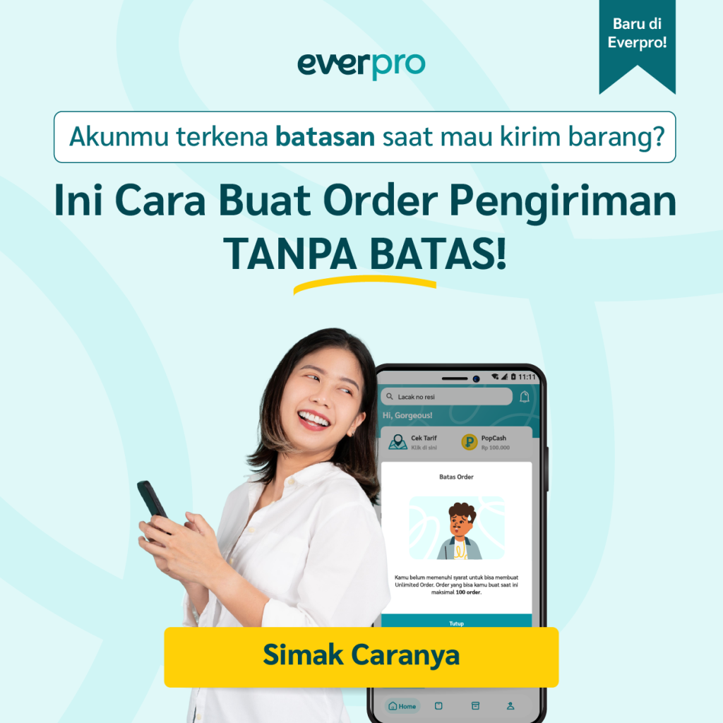 Halaman Detail Limit Orderan Shipping Creation | Everpro